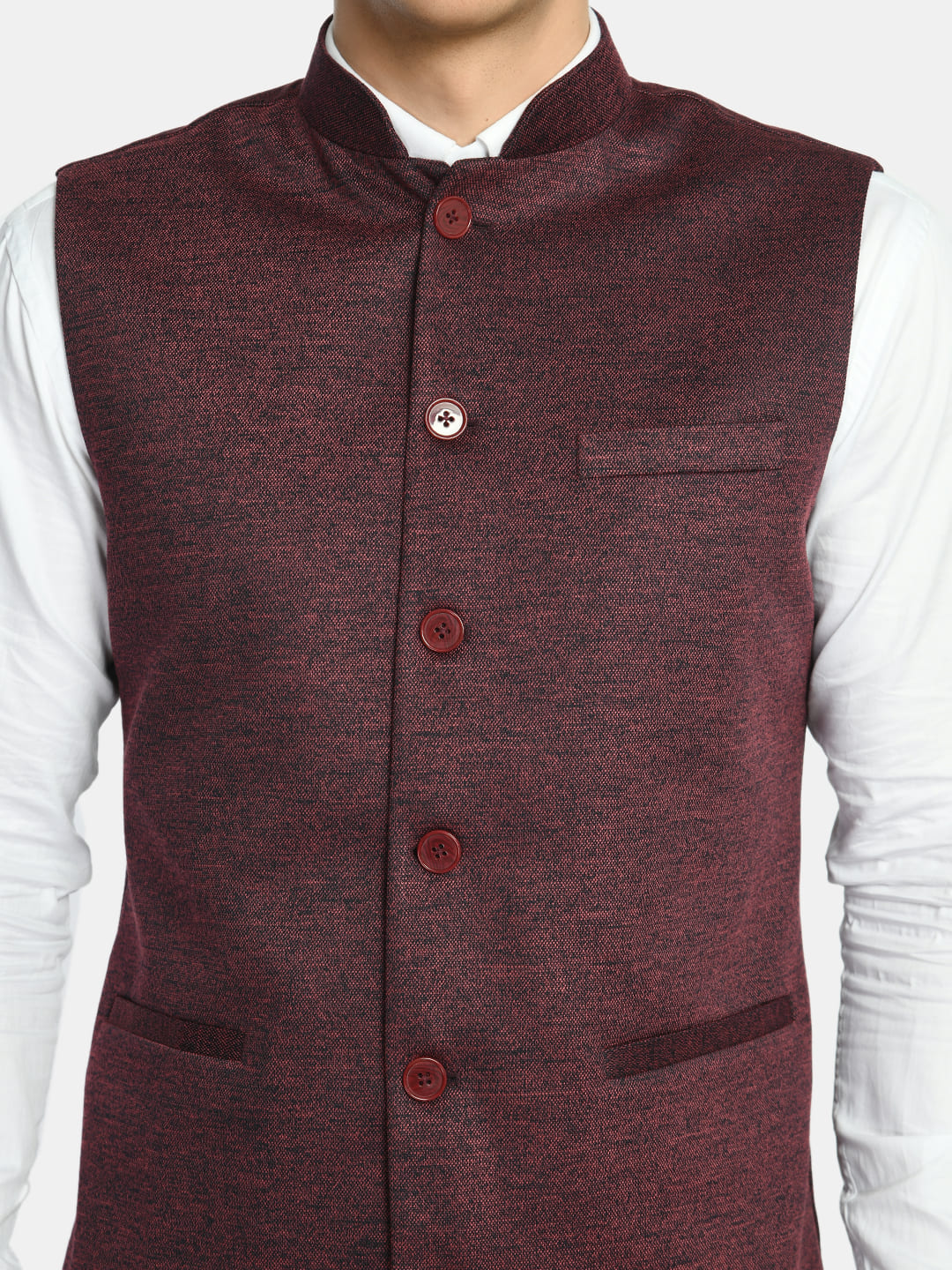 Buy Berry Red Solid Festive Wear Nehru Jacket Online – SQUIREHOOD