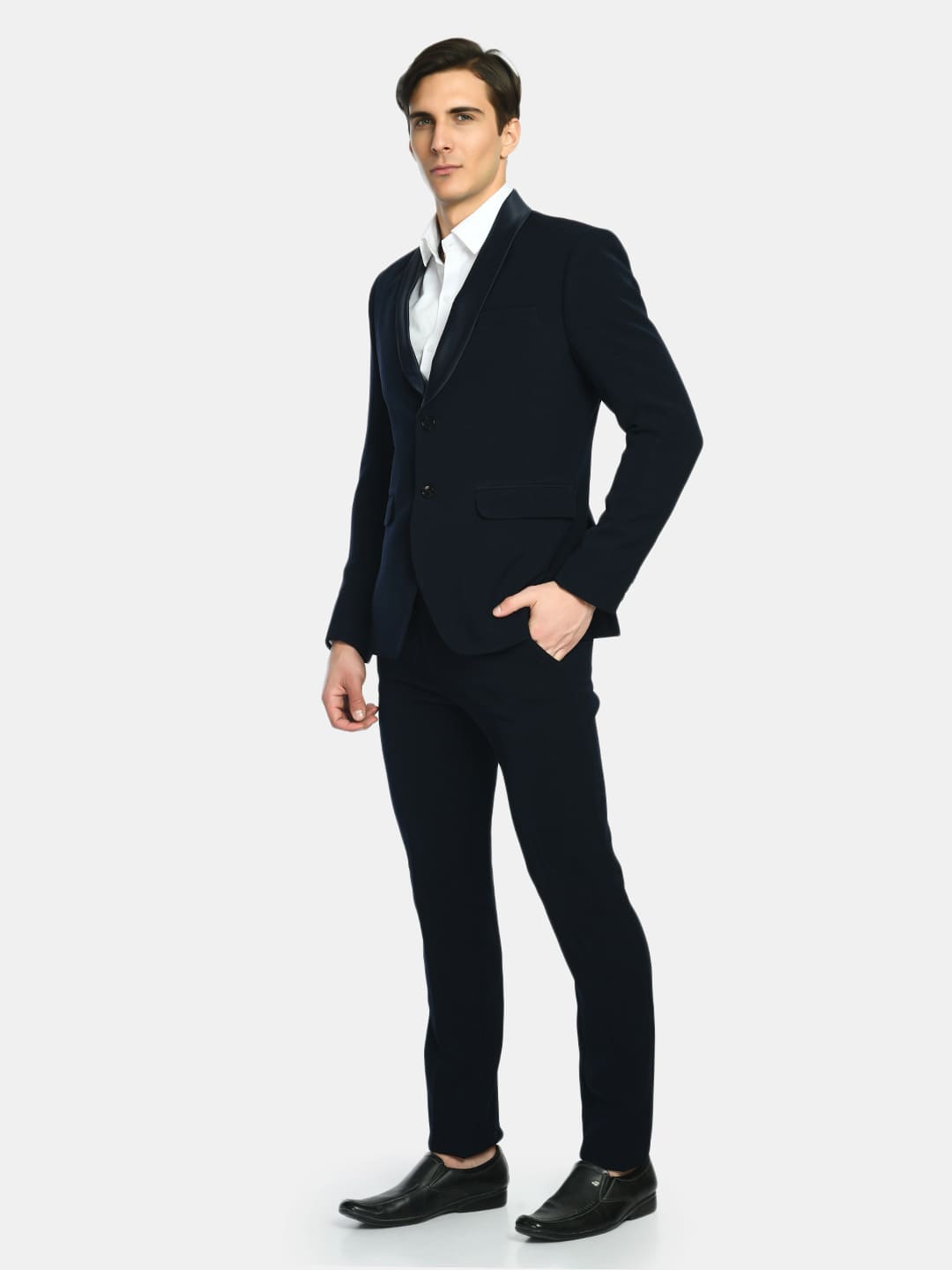 Buy Dark Blue Italian Tuxedo Slim Fit Suit - Exclusive Suits for Men ...