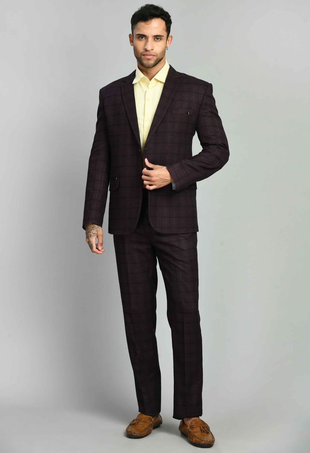 Buy Men's Wine Smart Fit Suit - Exclusive Suits for Men Online – SQUIREHOOD